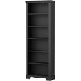6-Tier Bookshelf, 73 inch Tall Black Bookcase with 2 Adjustable Shelves ...