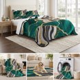 90x96in Quilt Bedding Set, Abstract Flowing Marble Fluid Art ...