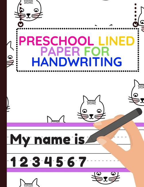 Preschool Lined Paper For Handwriting : Workbook of Dotted Lined ...