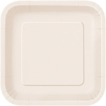 Square Paper Plates, 9 in, Ivory, 14ct - Walmart.com