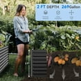 Dextrus Spacious Elevated Garden Bed, 6x3x2ft, Galvanized Planter with ...