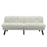 Mainstays Camden Cozy Futon, Cream Boucle Fabric, 72" - Walmart.com