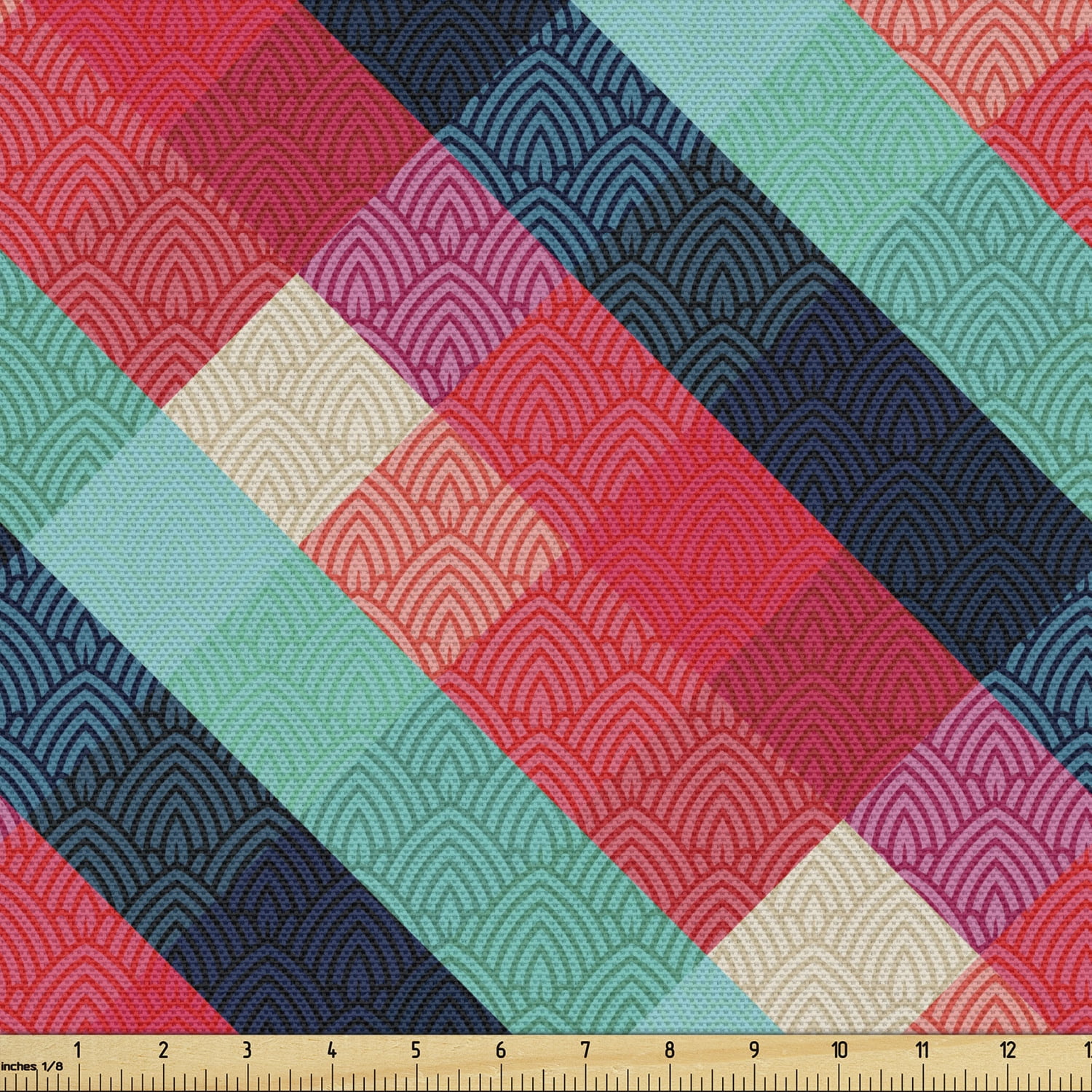 Celtic Upholstery Fabric by the Yard, Vivid Colored Digital Mage Celtic ...