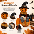 Summerween Pumpkin Scarecrow Decor Resin Crafted Halloween Decoration ...