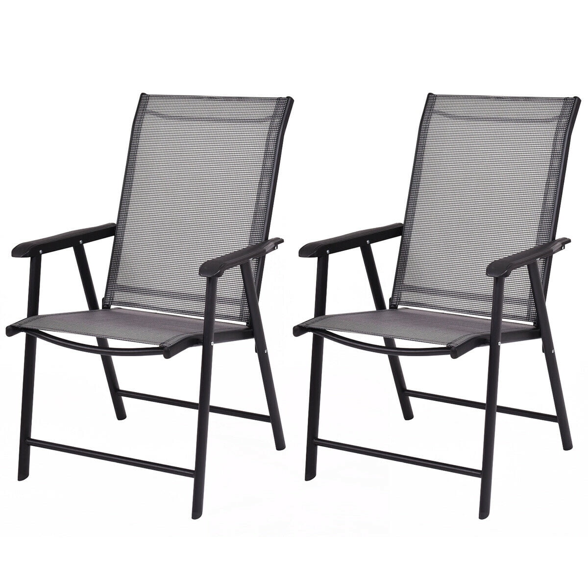 Click here for Gymax 2pcs Folding Chairs Steel Frame Patio Garden... prices