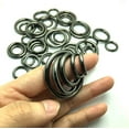 50 Pcs Gun black Assorted Multi-Purpose Metal O Ring for Hardware Bags ...
