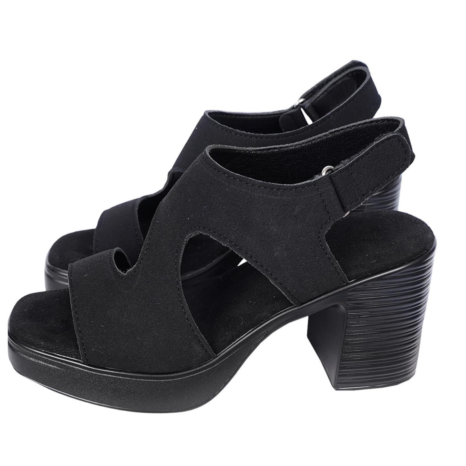 Click here for Wrkekc Sandals For Women Solid Color Peep Toe Elev... prices