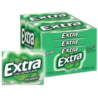 Extra Spearmint Sugar Free Chewing Gum Bulk Pack, 35 Count (6 Pack ...