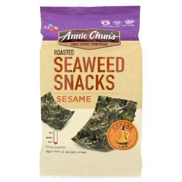 gimMe Organic Sea Salt Roasted Seaweed Snacks, 0.35 oz, (Pack of 12 ...