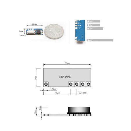4.5-5.5V LR45B 433MHz ASK Superheterodyne Wireless Receiver Module ...