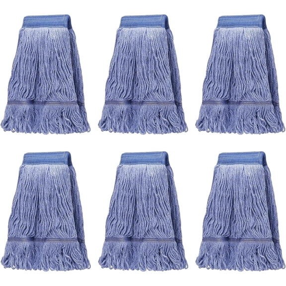 String Mop Heads Replacement Heavy Duty Commercial Grade Blue Cotton ...