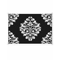 Classical Floral Sun Shade Sail 14'X18' Black Retro Symmetrical Texture ...