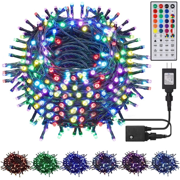Luces navideñas LJLNION 30 m 300 LED RGB que cambian de color | Walmart ...