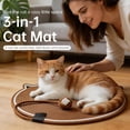 Cat Scratcher Mat, Natural Cotton Rope Cat Scratch Pad, 18.11'' Round ...