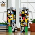 Bumpkit Retro Cartoon Mouse Tumbler, Color Block Travel Mug with Handle ...