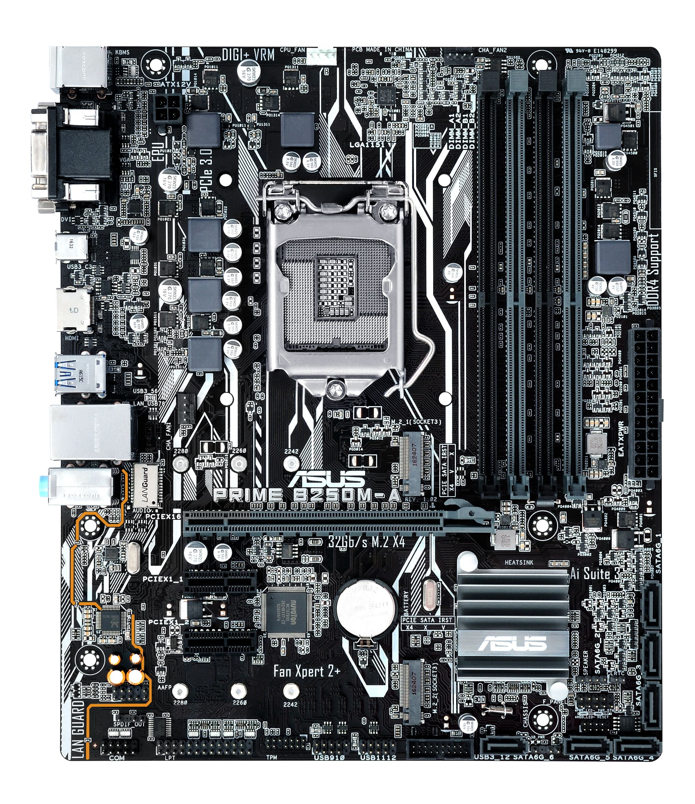 Asus Intel B250 Micro ATX DDR4-SDRAM Motherboard - Walmart.com