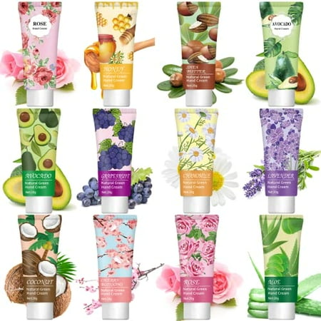 12 Pack Hand cream Travel gift Set,Moisturizing Hand care Plant ...
