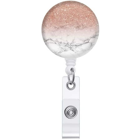 Retractable Badge Reel,Rotating Alligator Clip, 24in Nylon Cord ...