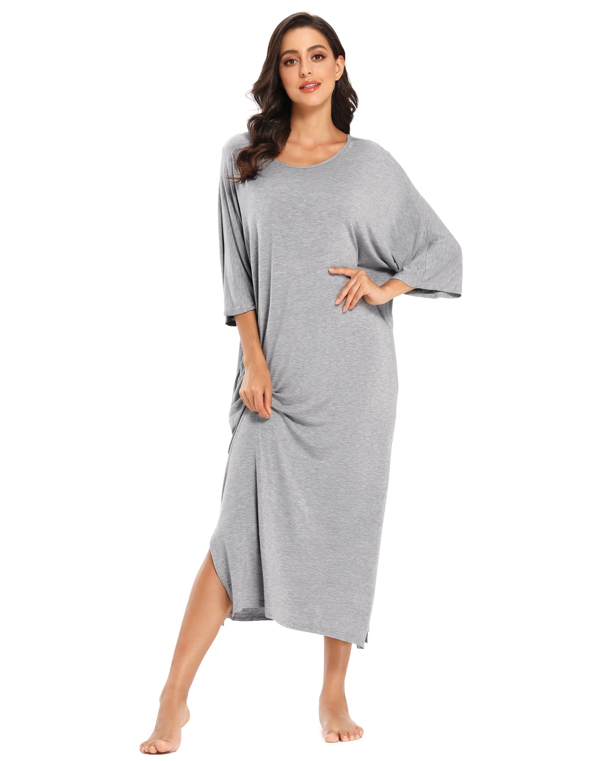MintLimit Sleepwear Long Women Nightgown Cotton Sleep Ladies Shirt ...