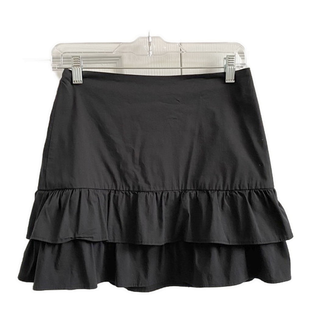 Aqua Womens Striped Tiered Ruffle Skirt - Walmart.com