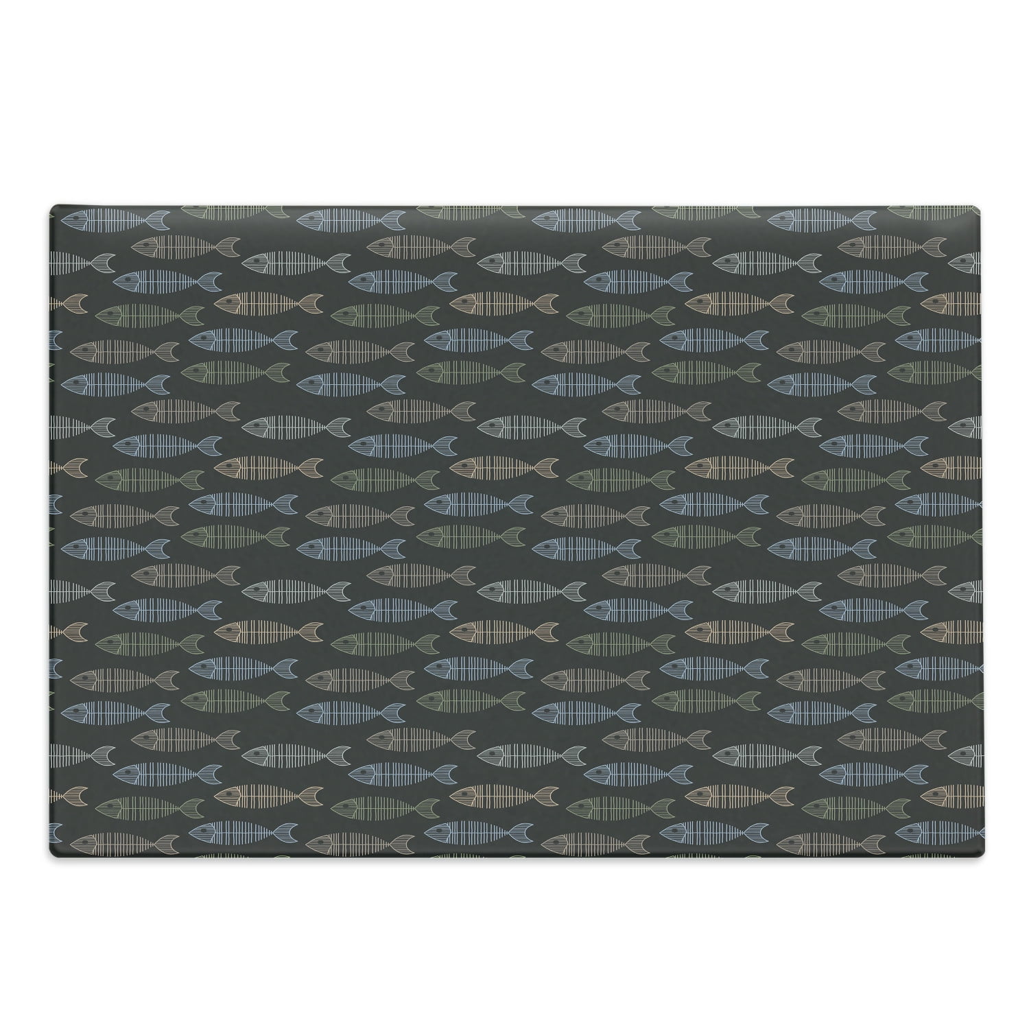 Fish Cutting Board, Vintage Geometric Animal Design with Lines Retro ...