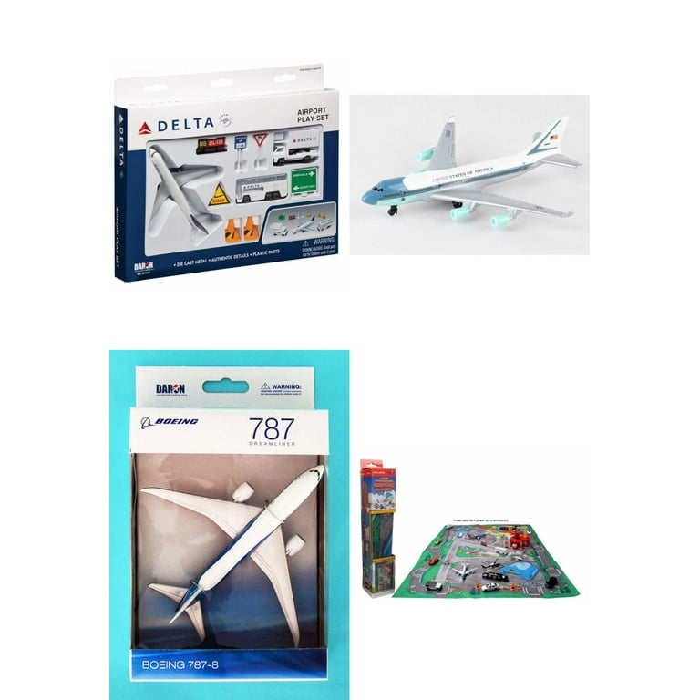 Toy Airplane Playset Airport Playmat With Two Diecast Model, 51% OFF