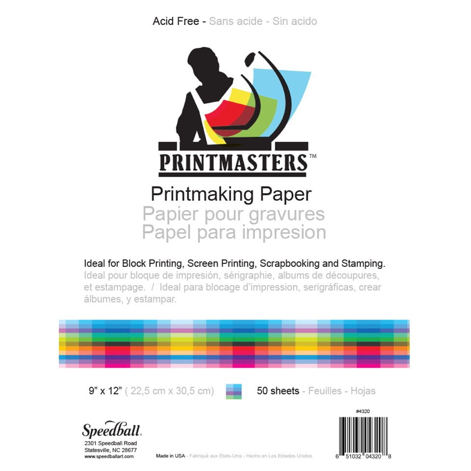 Speedball Block Printing Printmaster Paper, 9" x 12" - Walmart.com