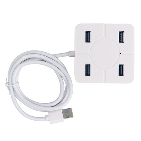 Domqga Desktop USB Hub,USB Docking Station,USB Hub 4 Ports White Wide ...