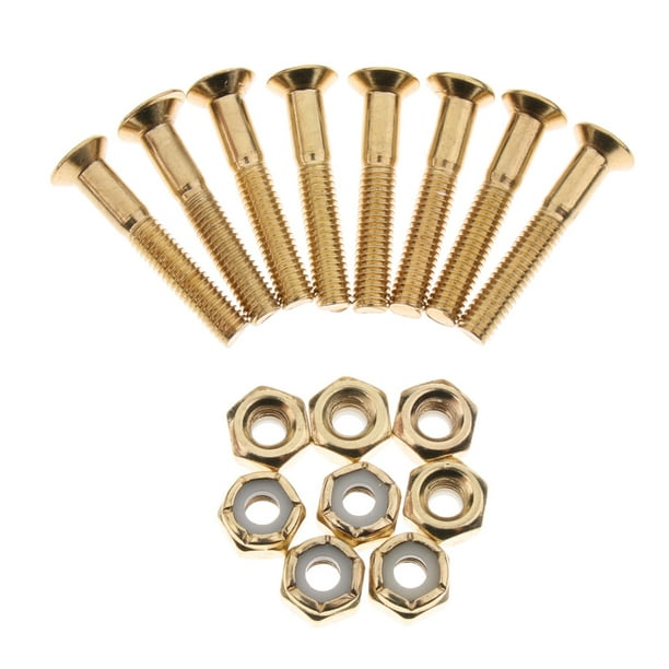 8 pieces skateboard longboard hardware bolts and nuts sets, made of ...