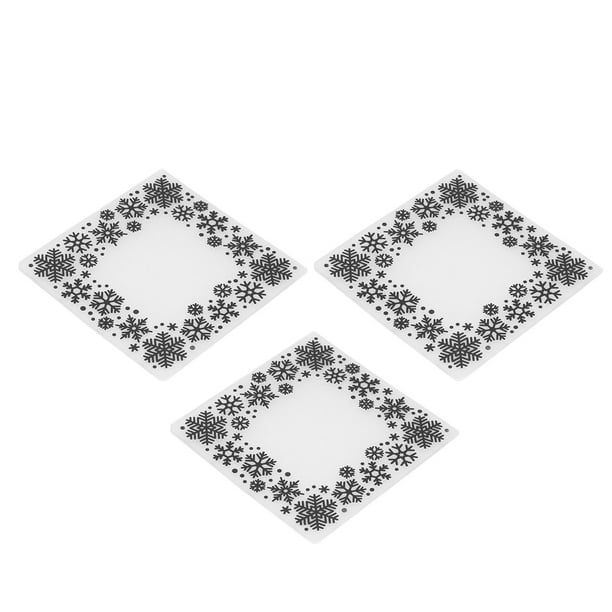 Carpetas con plantillas de relieve para bricolaje, 3 piezas, plantilla ...