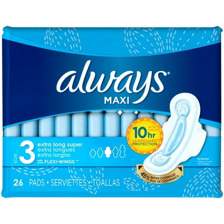 037000983477 UPC - Always Maxi Pads Size 3, Extra Long, Super | UPC Lookup