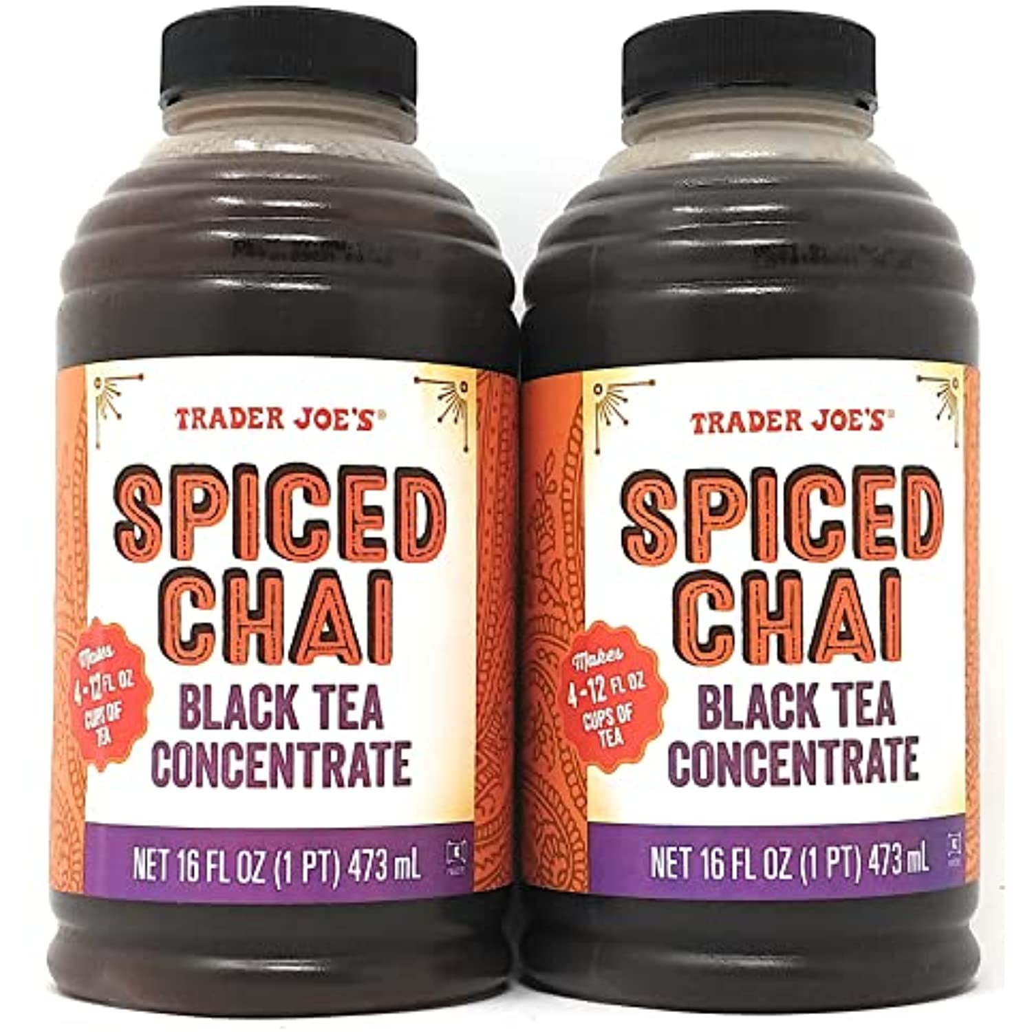 Trader Joes Spiced Chai Black Tea Concentrate 16 Fl Oz - 2 Pack ...