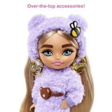Barbie Extra Minis Fashion Doll #4, Blonde Hair, Stylish Purple Dress ...