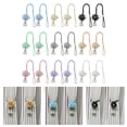 Floral Pearl Curtain Ties Set of 2 - Tool-Free Window Drapery Fasteners ...
