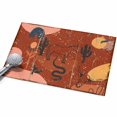 Bohemian Orange Arch Sun Rustic Texture Rectangle Rug 2'x3' Abstract ...