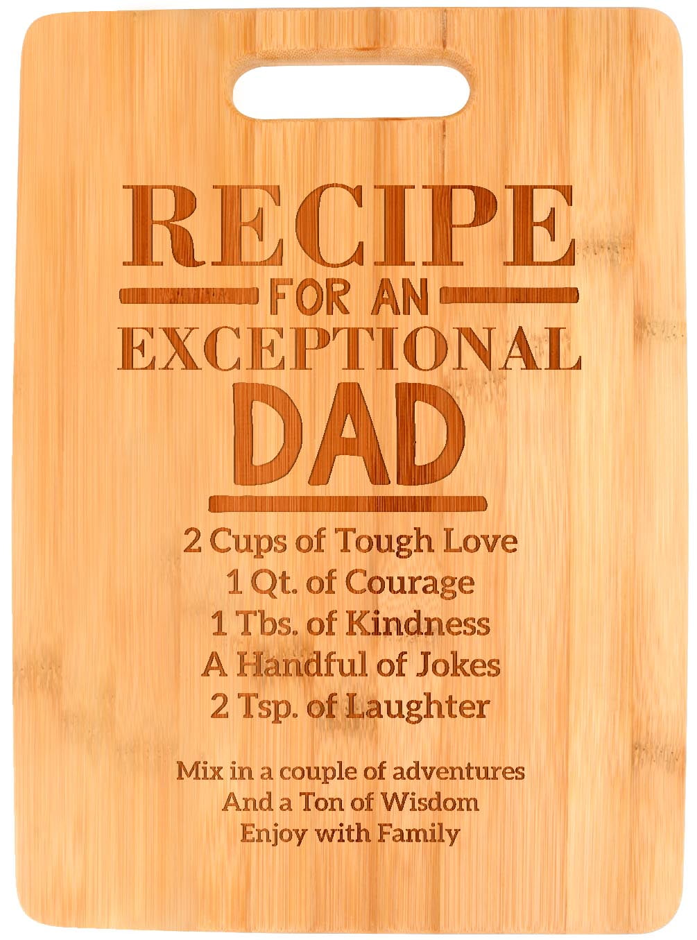 ThisWear New Dad Recipe for An Exceptional Dad Big Rectangle Bamboo ...
