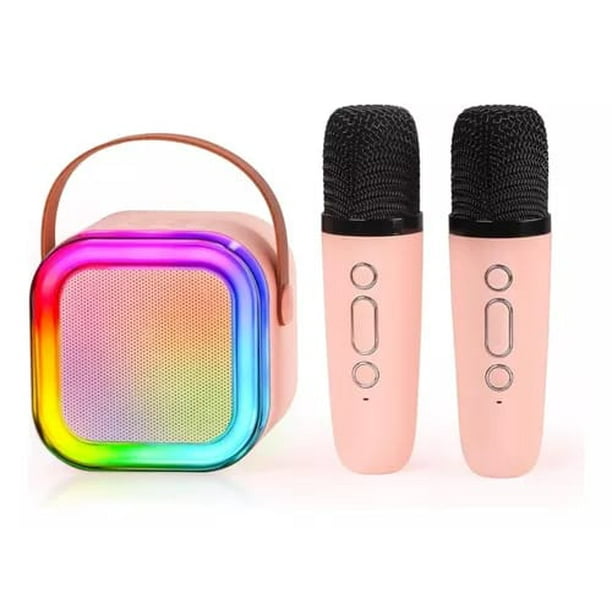 Bocina Karaoke con 2 Micrófonos Portátil Bluetooth Inalámbrico | Bodega ...
