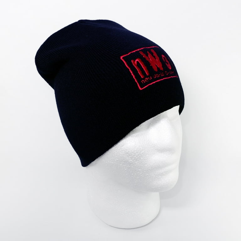 nWo New World Order WCW Beanie Cap Hat with Red Logo, One nWo New World Order WCW Beanie Cap Hat with Red Logo, One