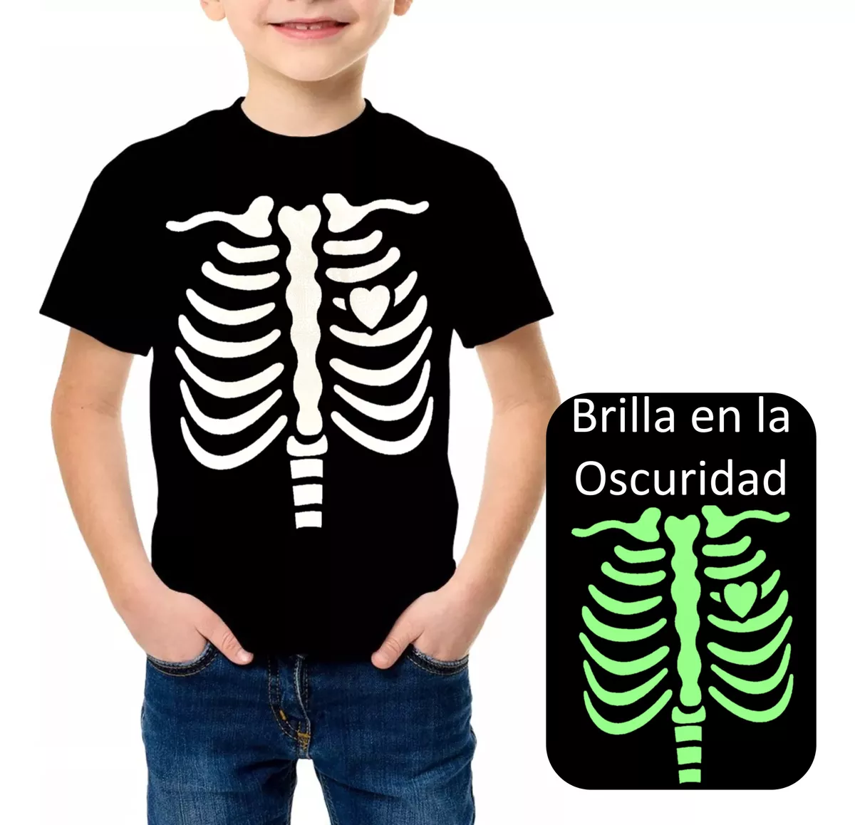 Playera Esqueleto Huesos Día De Muertos Todas Tallas | Bodega Aurrera ...