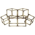 Studio 55D Tricube Antique Brass Finish 7 1/2" High Geometric Bookends ...