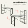 Bestier 47 Inch Computer Desk with Adjustable Shelves, Reversible ...
