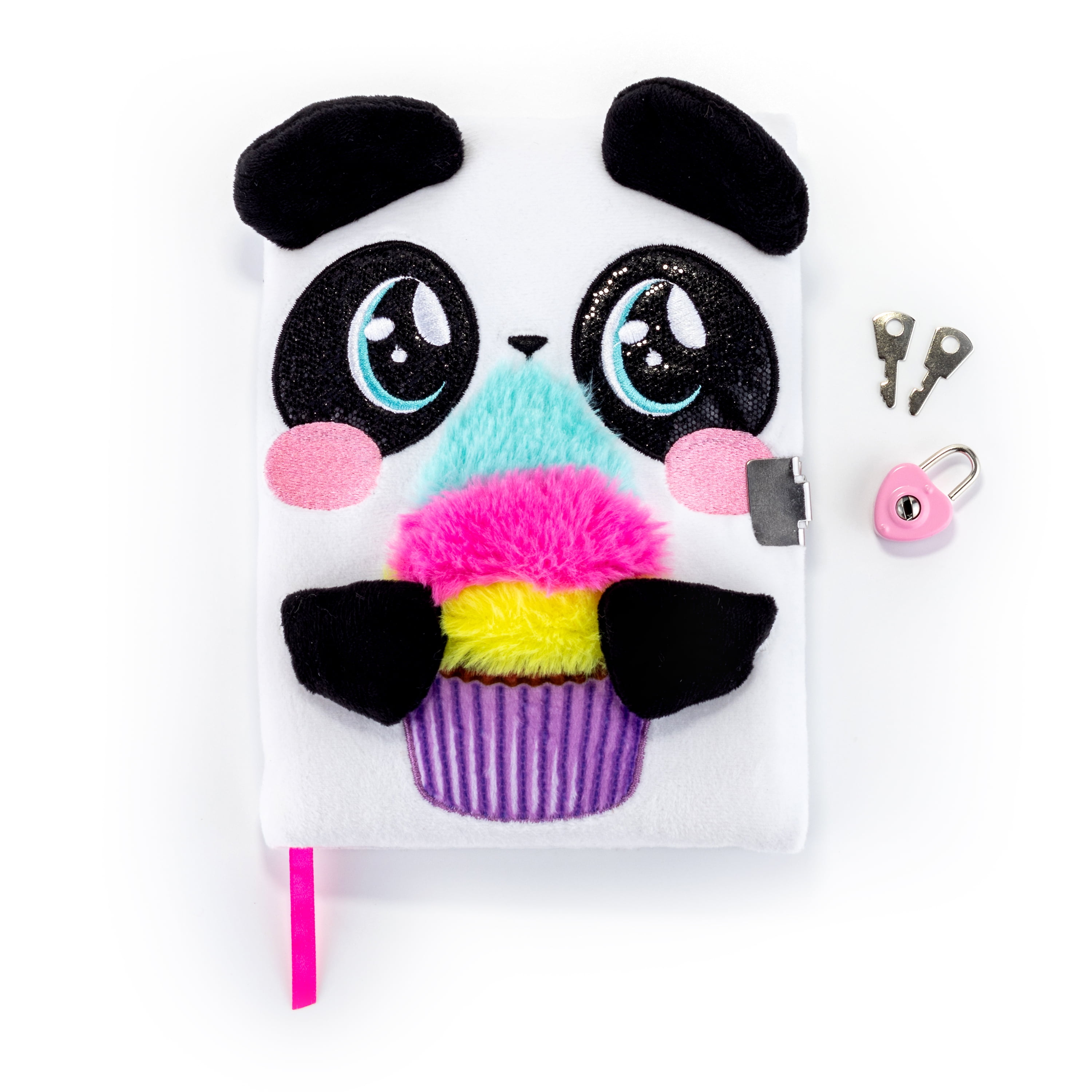 Claire’s Girls’ Panda Plush Lock Diary, Lock with 2 Keys, Cute Gift ...