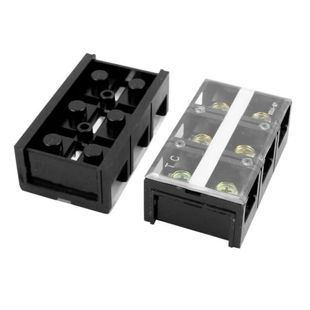 2pcs 600V 150A 3 Position 2 Row Large Current Terminal Barrier Blocks ...
