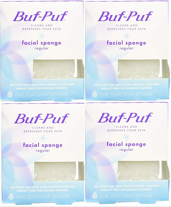 Buf-Puf Regular Reusable Facial Sponge - Pack of 4 - Walmart.com