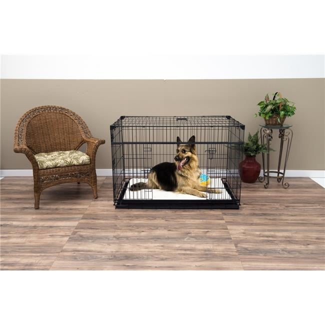 48 in. Sliding Double Door Dog Crate - Extra Large - Walmart.com