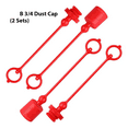B 3/4 Hydraulic Quick Coupler Male Dust Cap and Female Plug Cover, Fits ...