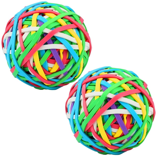 ADXCO 2 Pack Coloured Rubber Bands, Elastic Stretchable Band Ball ...