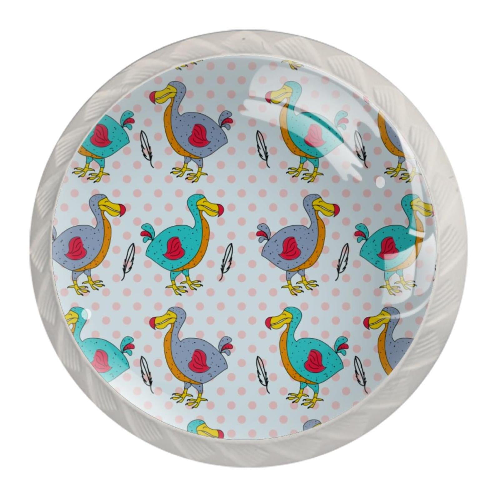 4 Pcs Dodo Bird Dots Knobs for Kitchen Cabinet Cupboard Dresser ...
