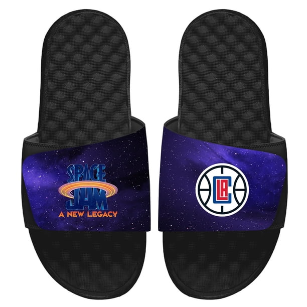 Men's ISlide Black LA Clippers Space Jam 2 Galaxy Slide Sandals ...