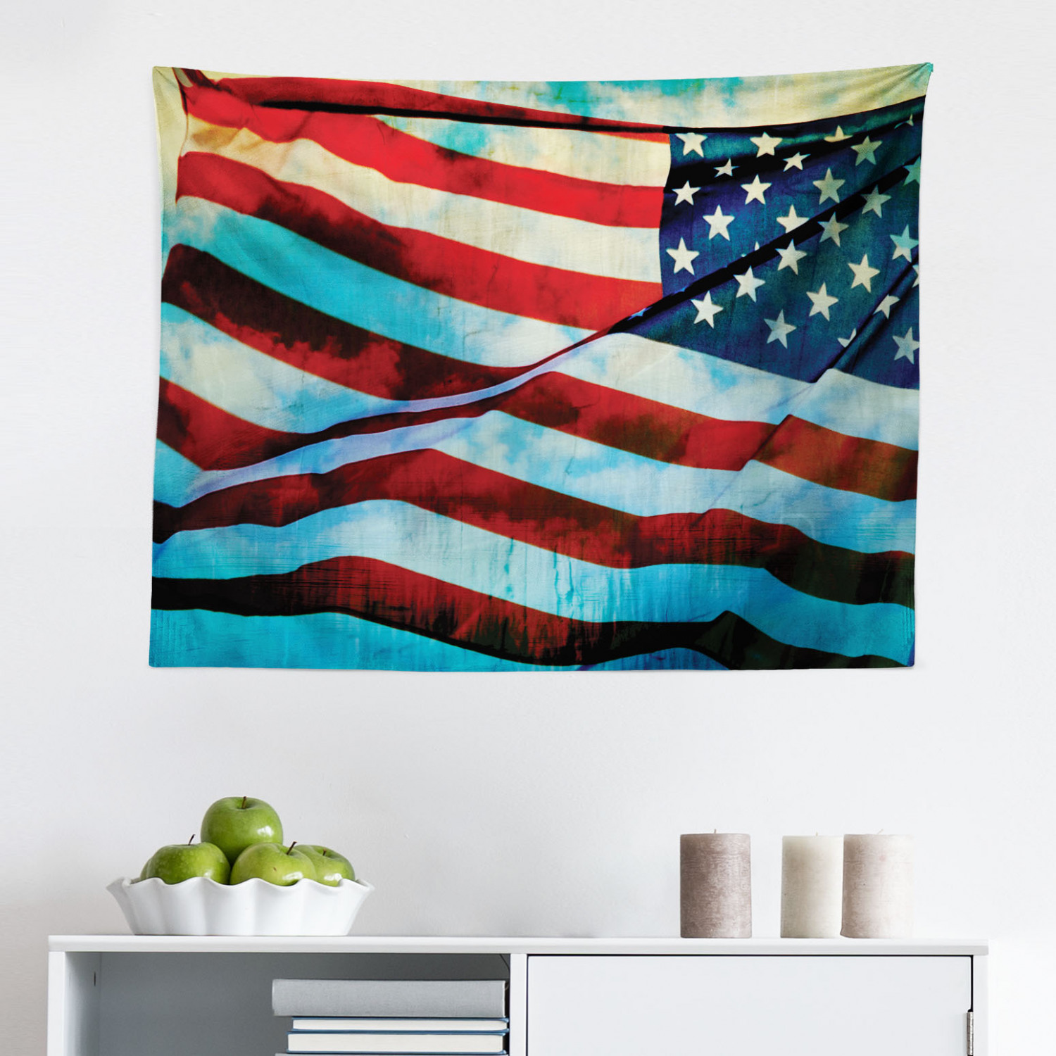 American Flag Tapestry, Culture Flag Solidarity of USA Stars ...